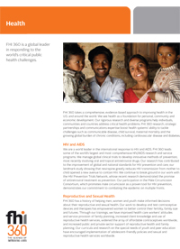 Health (fact sheet) - FHI 360