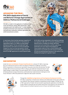 Advancing the field: FHI 360's application of social and behavior change approaches to address ...